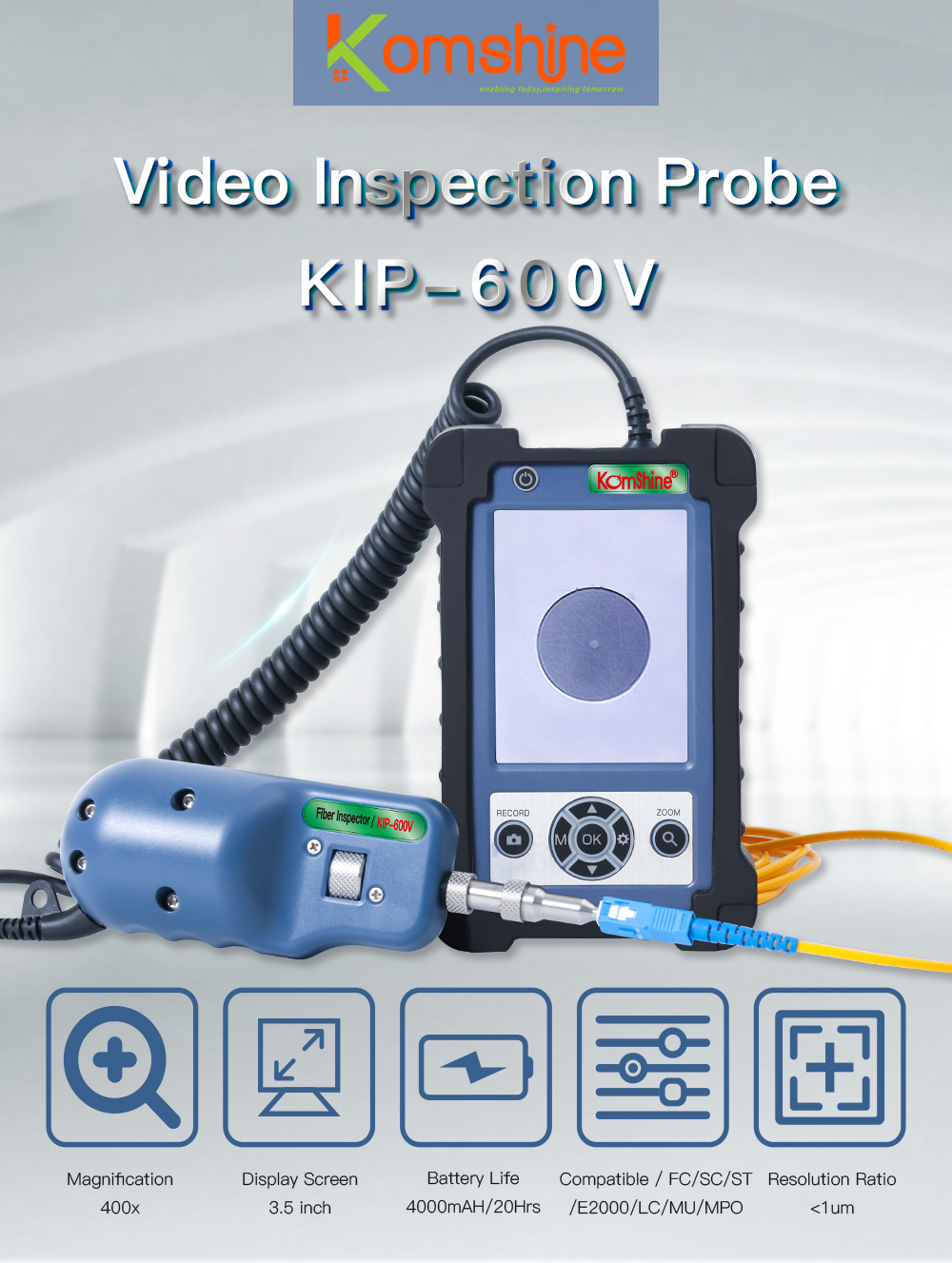 KIP-600V Fiber Optic Connector Inspection System